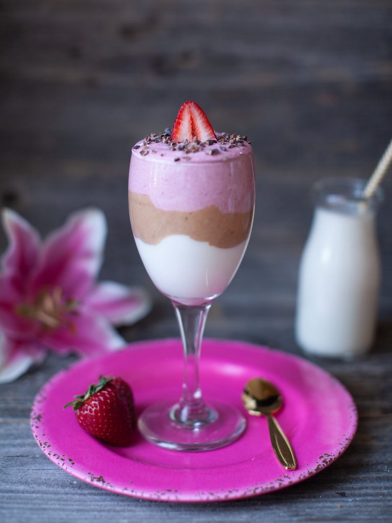 Avocado Berry Chocolate Pudding Parfait - Amber Approved